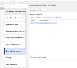 Centralized payment in D365 Finance - Vendor and Customer payments