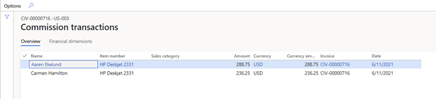 Sales Commission Calculation and Tracking in D365 Finance