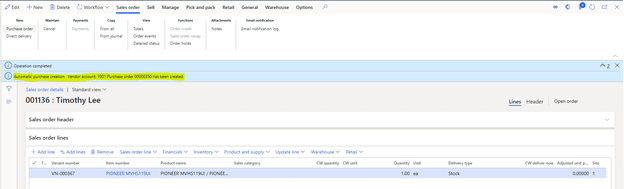 ORDER TO SALES PROCESS IN D365 FINANCE AND OPERATIONS